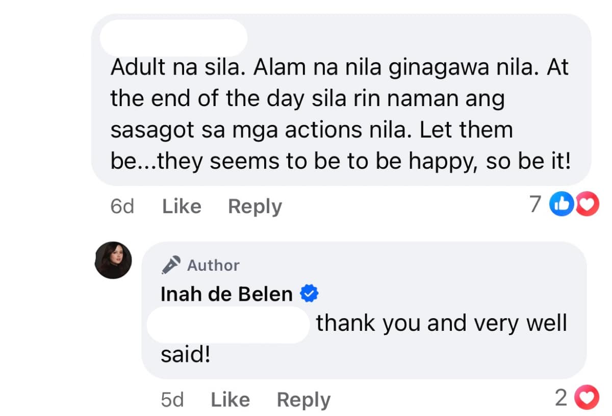 Inah de Belen addresses critics of live-in setup with Jake Vargas