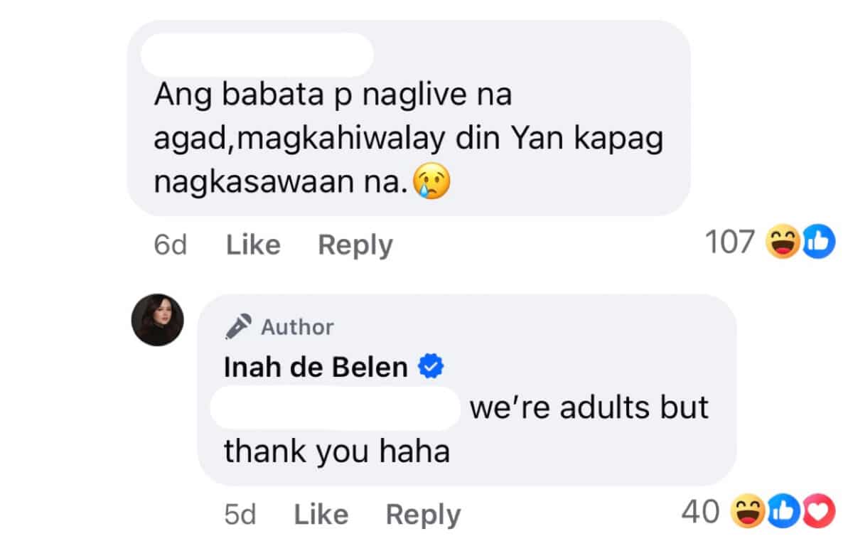 Inah de Belen addresses critics of live-in setup with Jake Vargas