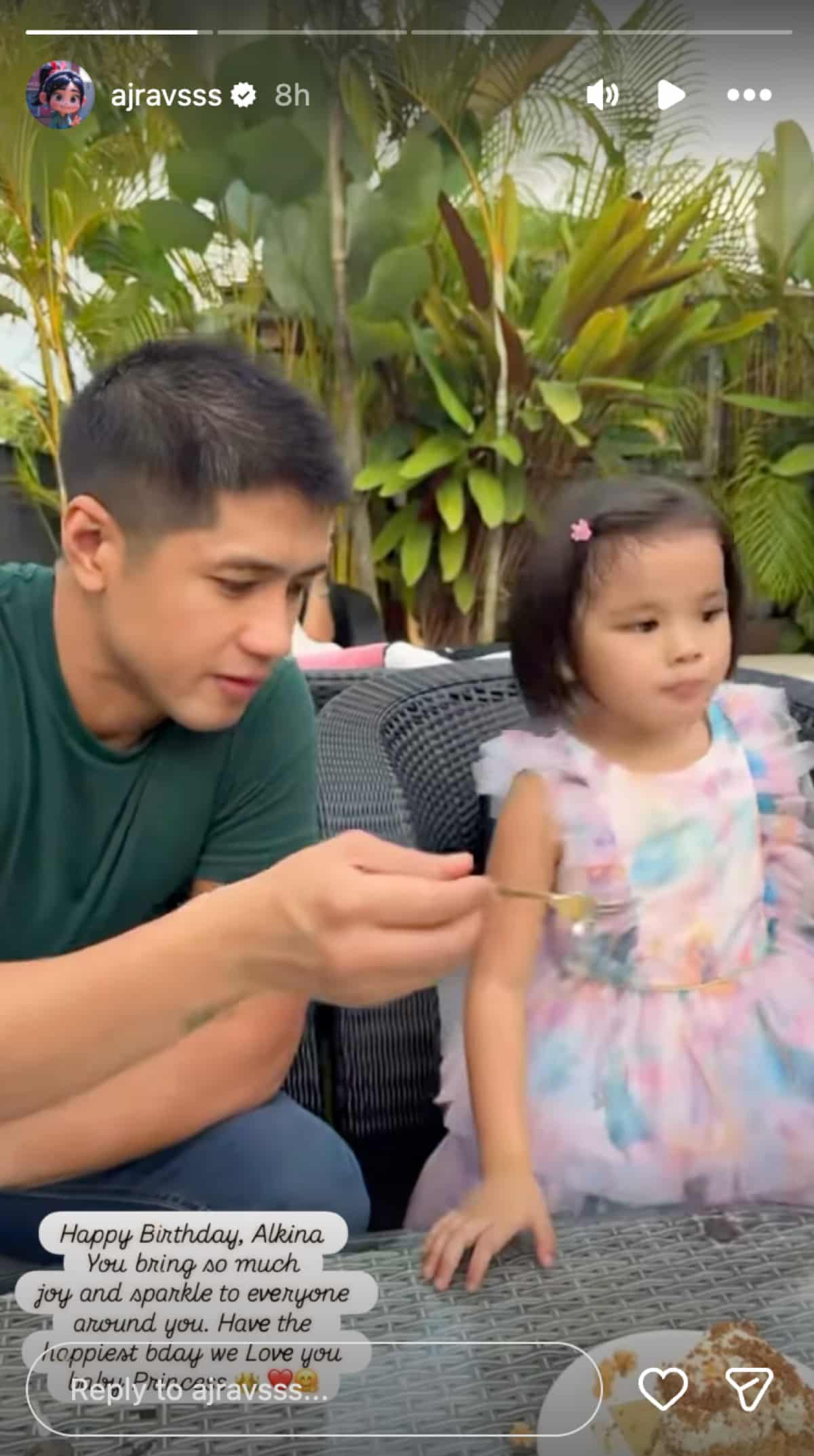 AJ Raval thanks Aljur Abrenica on daughter Alkina's birthday