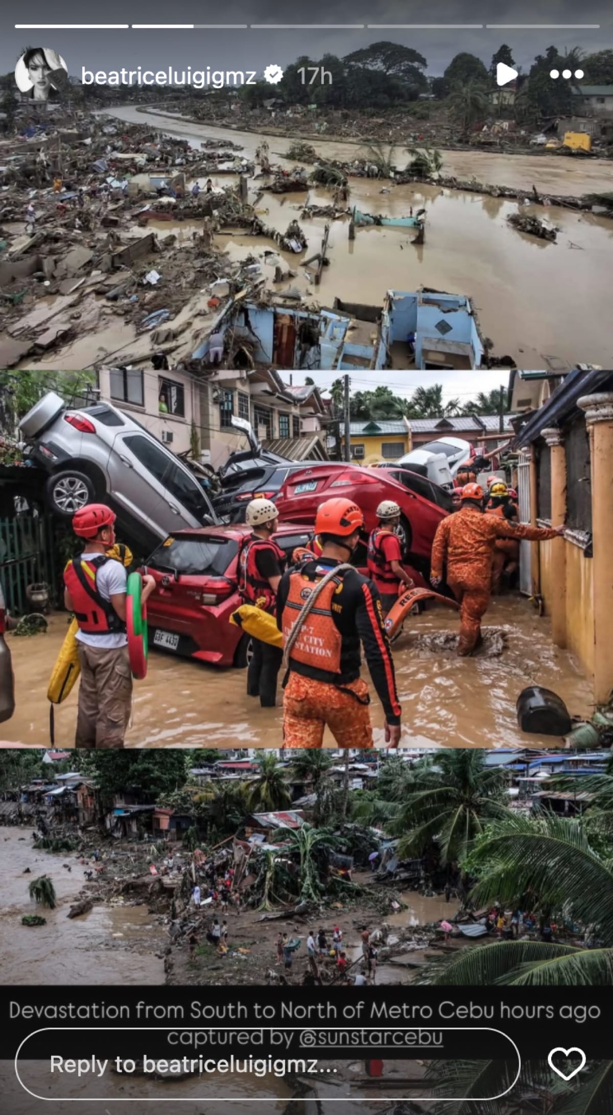 Bea Gomez laments Tino aftermath in Cebu, other regions