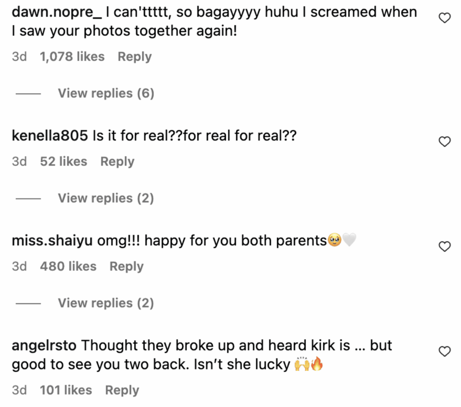 Kirk Bondad, Lou Yanong fuel reconciliation rumors