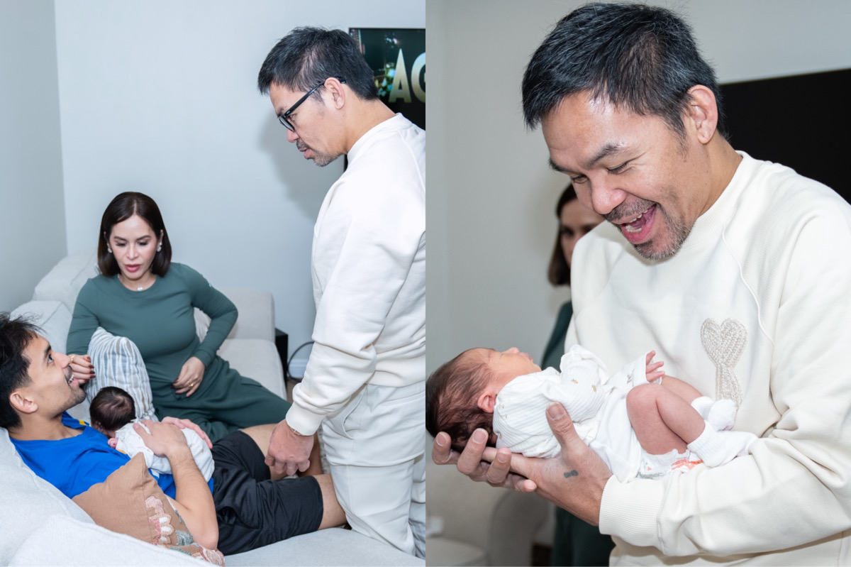 Manny Pacquiao meets grandchild Clara for first time