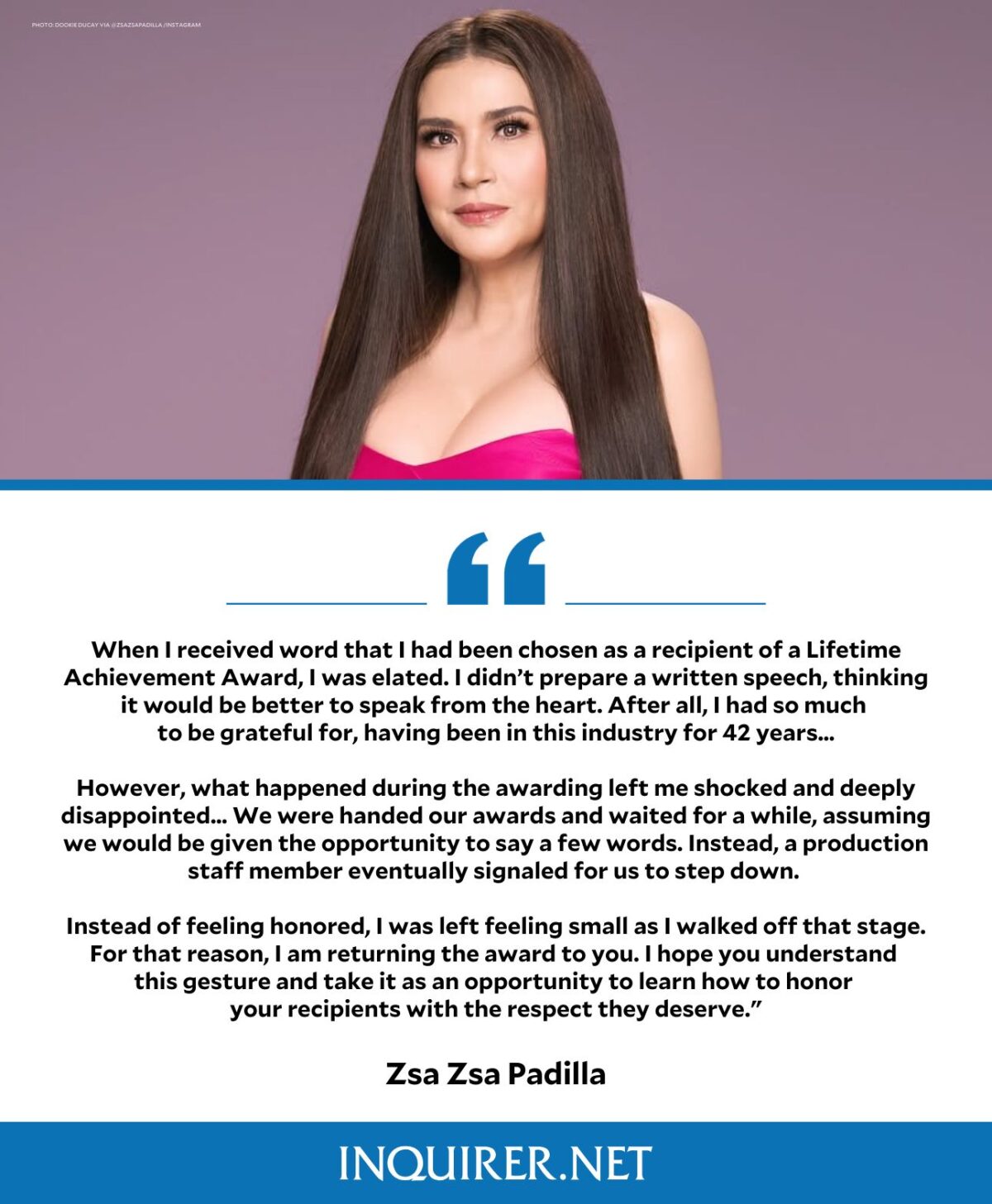 Quote of the week: Zsa Zsa Padilla