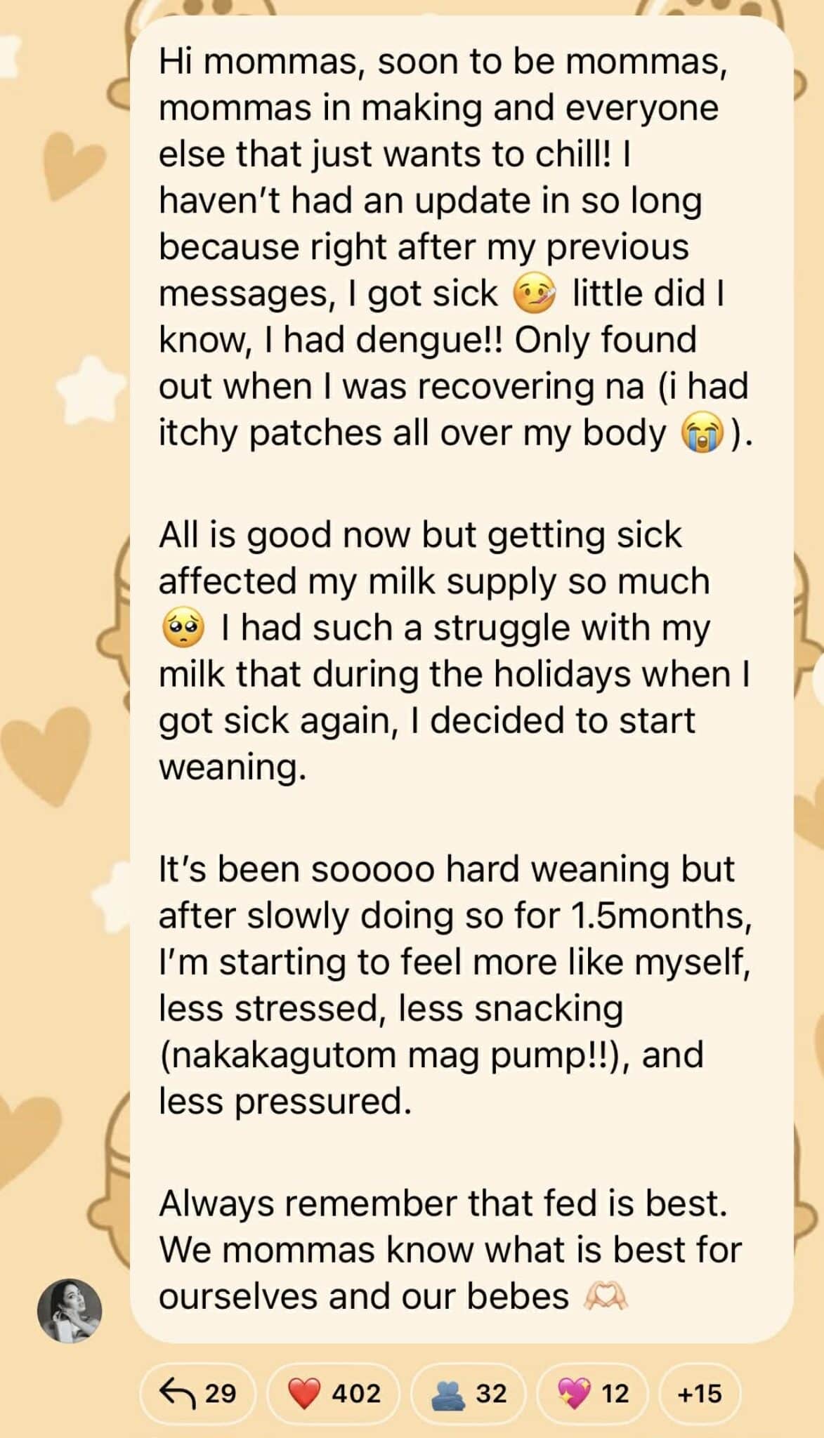 Megan Young says dengue affected her milk supply