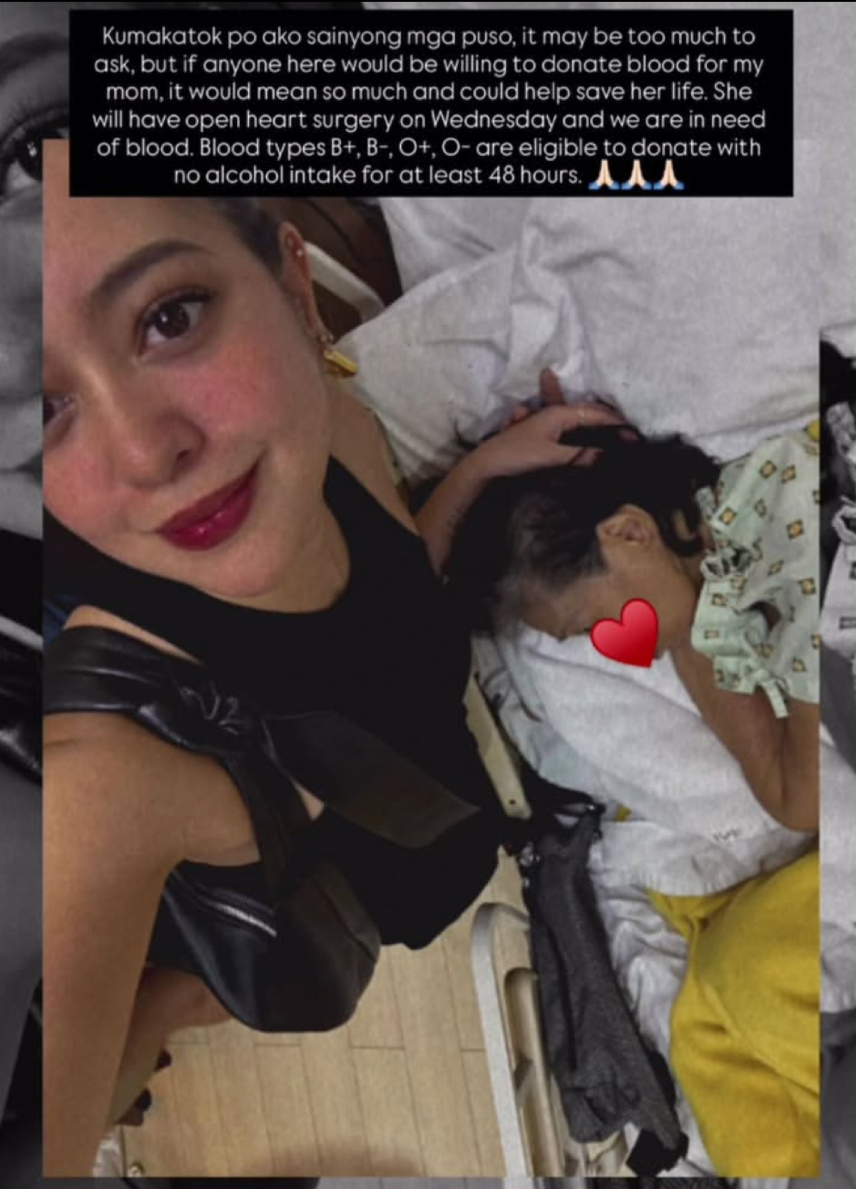 Sue Ramirez appeals for blood donation for mom’s heart surgery